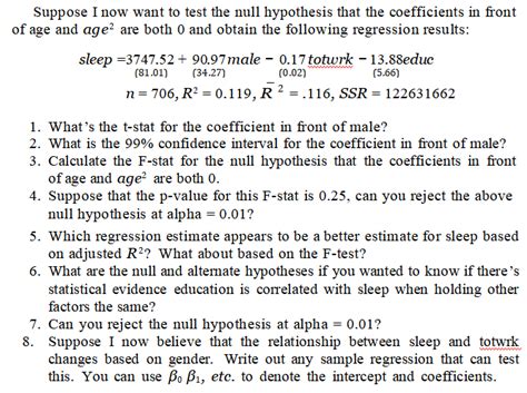 Solved Suppose I Now Want To Test The Null Hypothesis That Chegg Com