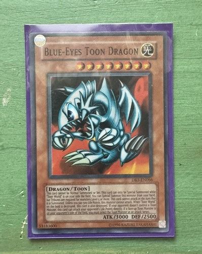 Blue Eyes Toon Dragon Db1 En066 Moderately Played Super Rare Ebay