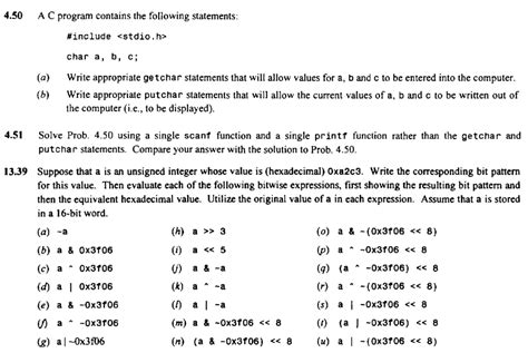 solved 4 50 ac program contains the following statements