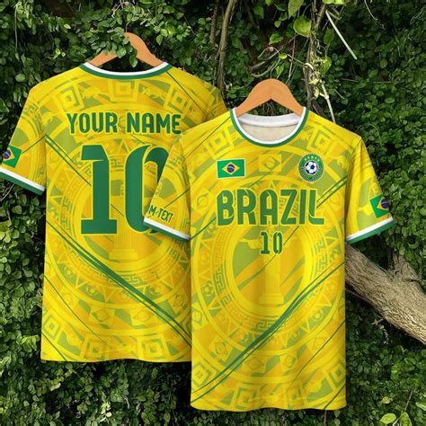Personalized Brazil Soccer Jersey 2026 Custom Name Brazilian Soccer