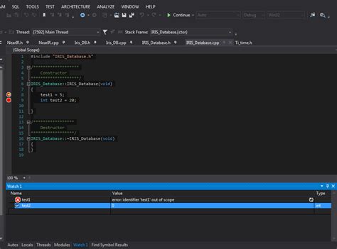C Cli Visual Studio Out Of Scope In Debug Mode Stack Overflow