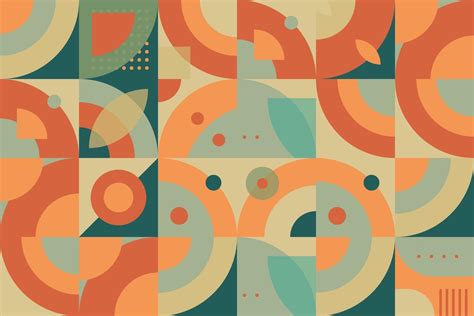 Modern Geometrical Shapes Seamless Pattern It Consists Of A Polyhedron Such As A Circle Square