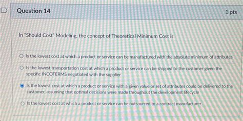 Solved In Should Cost Modeling The Concept Of Theoretical Chegg