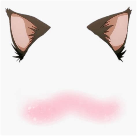 Blush Cat Ears Cute Neko Catgirl Face Mask Cat Ears