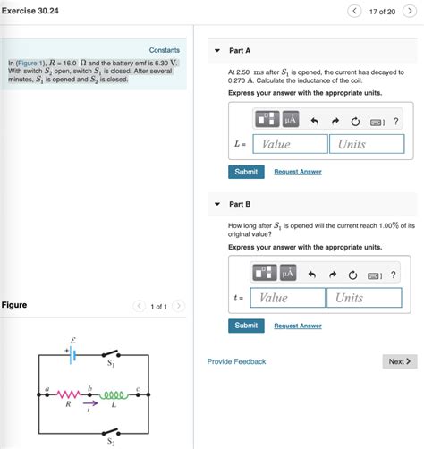solved exercise 30 24 17 of 20 constants part a in figure