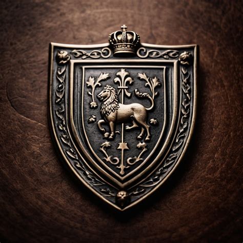 Medieval Crest With Engraved Symbol Stable Diffusion Online