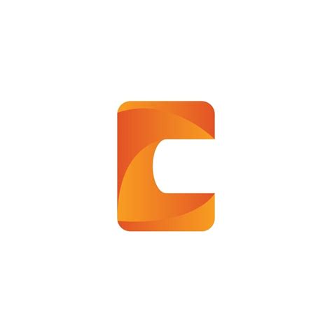 premium vector a letter c with a square shape and a square shape