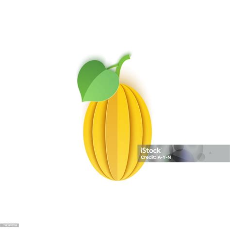 이 종이는 전체 수박으로 슬라이스되어 어떤 목적을위한 훌륭한 디자인입니다 여름 종이 컷 스타일의 달콤한 노란색 멜론 육즙 이 음식 벡터 카드 3d 그림입니다 열대 종이 공예