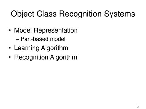 Ppt Efficient Part Based Recognition Of Multiple Object Classes Powerpoint Presentation Id
