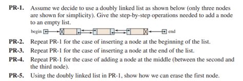 solved pr 1 assume we decide to use a doubly linked list as
