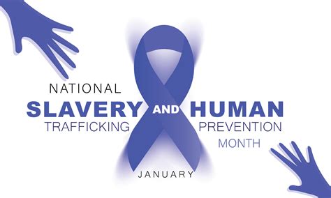 National Slavery And Human Trafficking Prevention Month Background