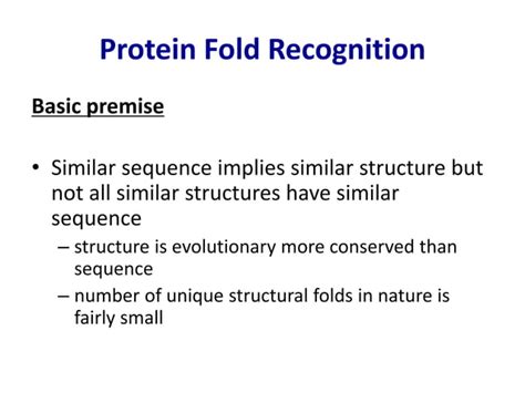 Protein Fold Recognition And Abinitio Modeling Pptx