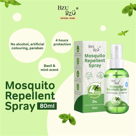 Bzu Bzu Mosquito Repellent Spray 80ml Bzu Bzu Singapore
