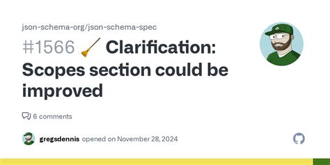🧹 Clarification Scopes Section Could Be Improved · Issue 1566 · Json