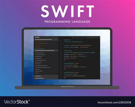 swift programming language royalty free vector image