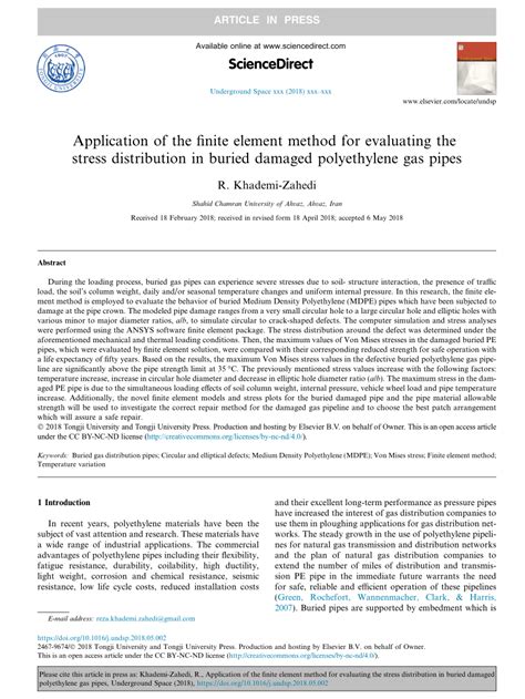 Pdf Application Of The Finite Element Method For Evaluating The