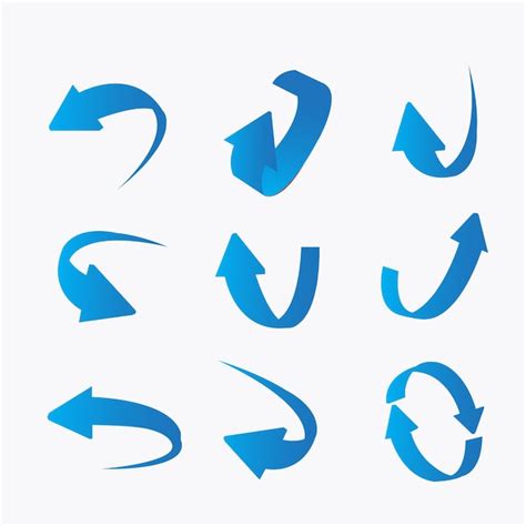 Premium Vector Set Of Blue Arrows Design