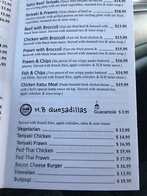Menu At Hungry Bear Restaurant Fort Saint John