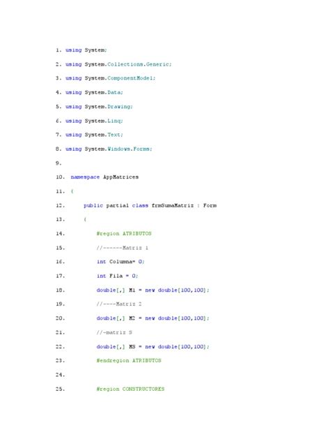 Codigo En C Para Suma De Matrices Programación De Computadoras Álgebra