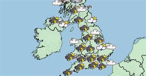 Uk Weather Forecast Heavy Rain And Storms Mixed With Sunshine And 25c