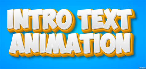 Intro Text Animation Text Effect And Logo Design Font