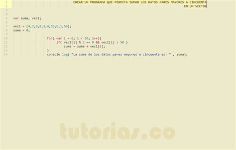 arrays javascript suma pares mayores a cincuenta vector
