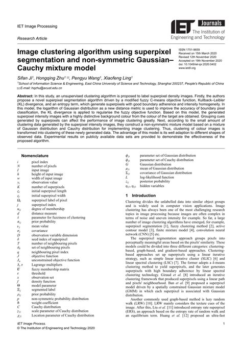 pdf image clustering algorithm using superpixel segmentation and non