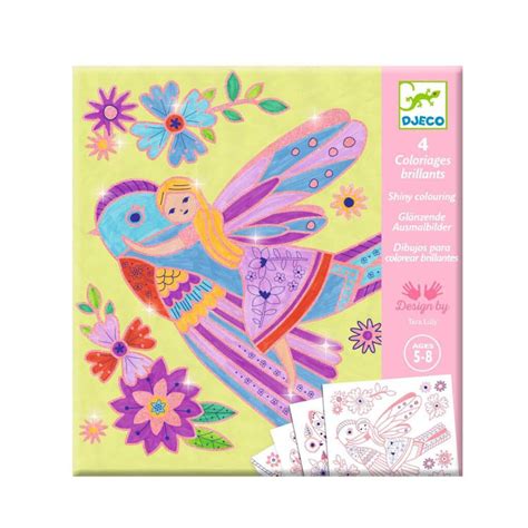 Djeco Ausmalbilder Kleine Flügel Metallic Zambomba
