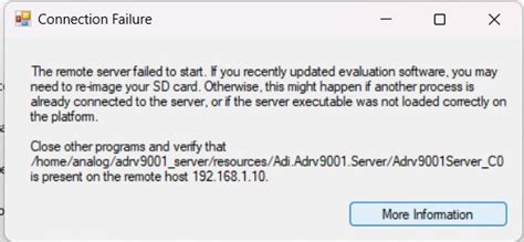Server Error When Connecting To Tes On Zcu102 Qanda Tes Gui