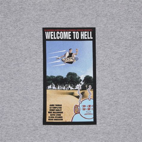 Buy Supreme X Toy Machine Welcome To Hell Tee Heather Grey Ss24t4