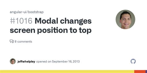 Modal Changes Screen Position To Top Issue Angular Ui Bootstrap GitHub