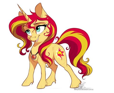 1154293 Artist Dennyvixen Necklace Safe Solo Sunset Shimmer