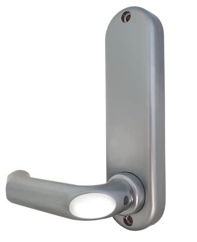 BL ECP Round Bar Lever Handles Keypad Inside Unit Mm Ali Latch Satin Chrome