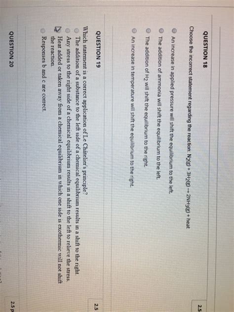 Solved Question 18 25 Choose The Incorrect Statement