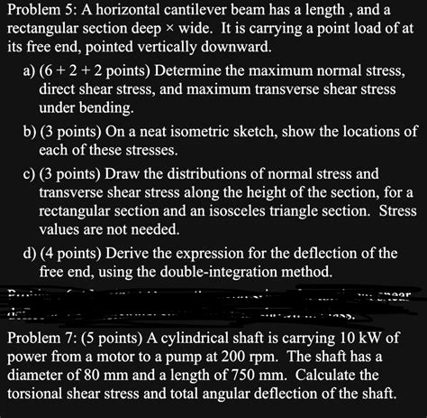solved problem 7 5 ﻿points ﻿a cylindrical shaft is