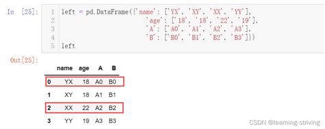 Pandas中ncatdata Axis1数据合并与pdmergeleft Right Howon的内连接