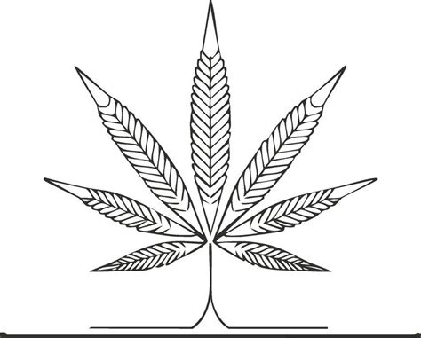Weed Leaf Outline Vector Art Icons And Graphics For Free Download