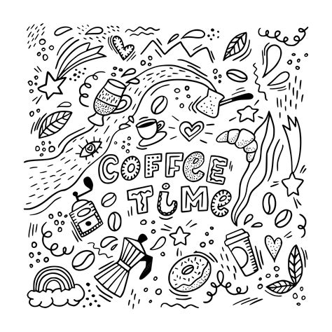 Premium Vector Coffee Pattern Background