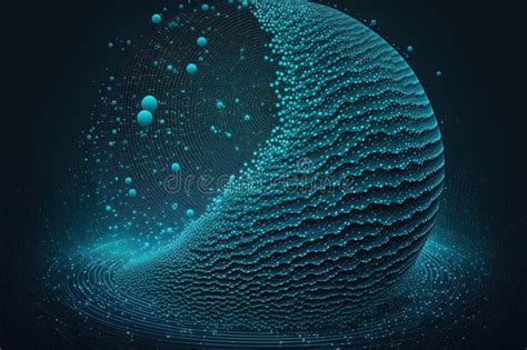 vague digital wave the background is a blue circle futuristic wave