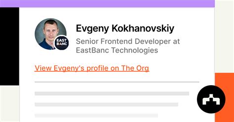 Evgeny Kokhanovskiy Senior Frontend Developer At Eastbanc