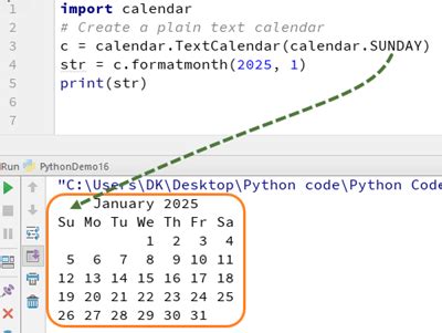 Python CALENDAR Tutorial With Example