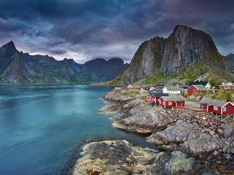 Town In Lofoten Norway 4k Wallpaper Download
