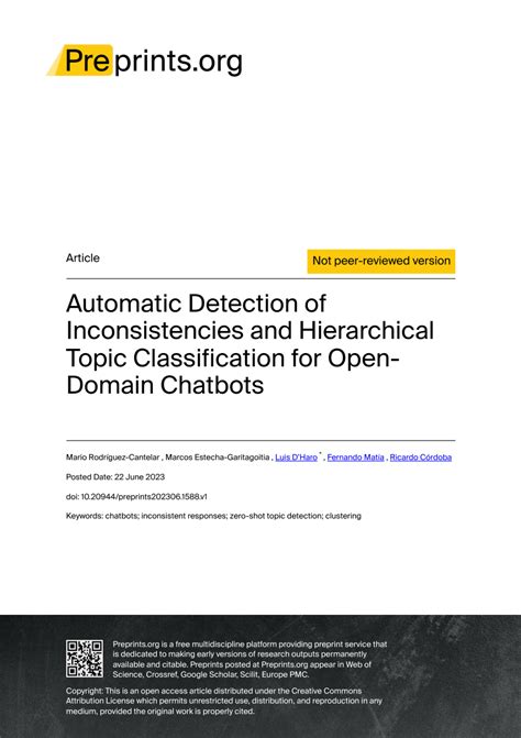 Pdf Automatic Detection Of Inconsistencies And Hierarchical Topic