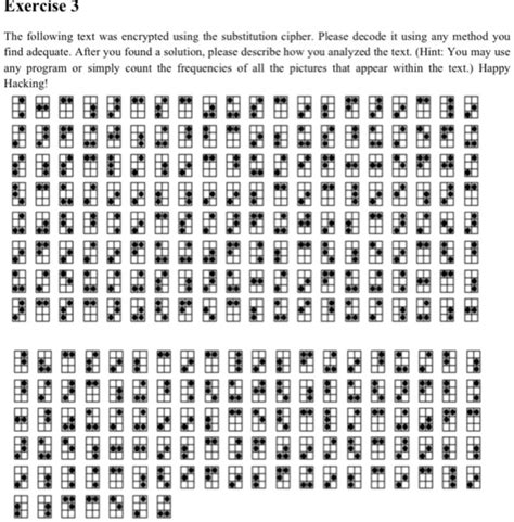 exercise 3 the following text was encrypted using the substitution