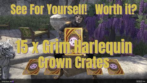 Eso Grim Harlequin Crown Crates X 15 Youtube