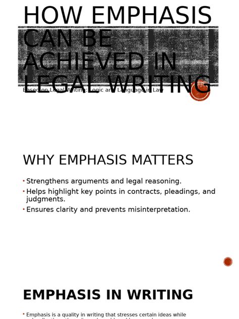 How Emphasis Can Be Achieved In Legal Writing Pdf Sentence