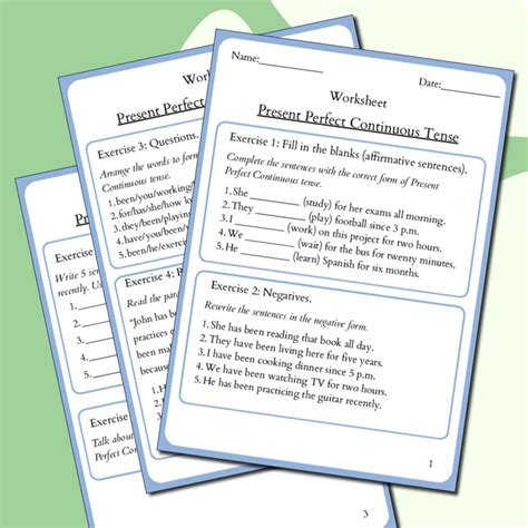Рабочий лист по английскому языку на тему «present Perfect Continuous Tense Настоящее
