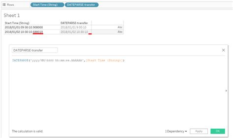 Milliseconds Transferred From Dateparse Are Not Recognized When