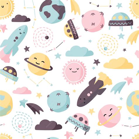 Premium Vector Cute Space Background