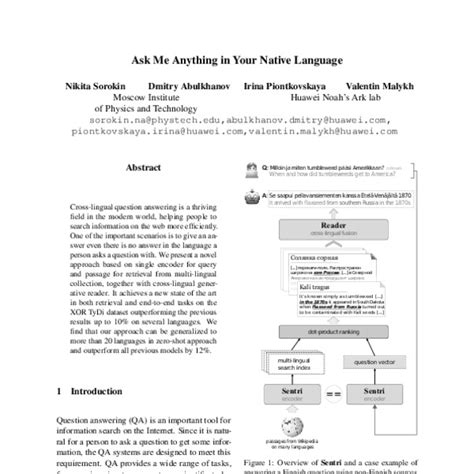 Ask Me Anything In Your Native Language Acl Anthology